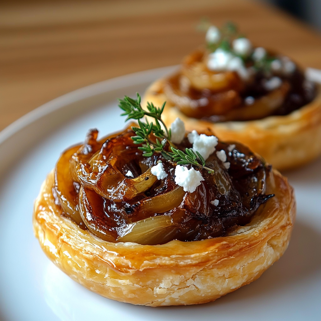 Amazing Caramelized Onion and Goat Cheese Tarts Recipe