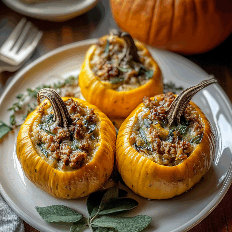 Amazing Ground Turkey & Brown Butter Sage Stuffed Pumpkins
