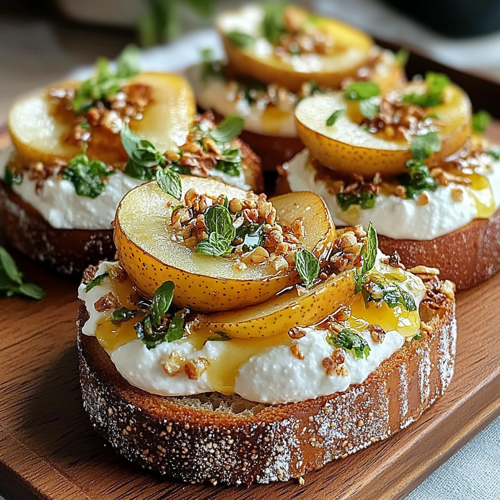 Amazing Pear & Honey Ricotta Toast for Incredible Flavor