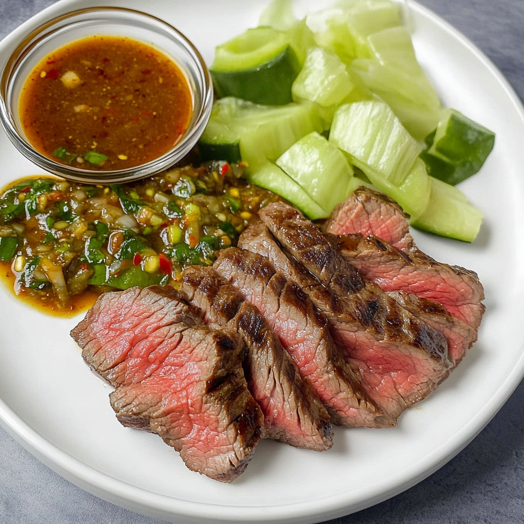 Amazing Crying Tiger- Steak with Thai Dipping Sauce Delight