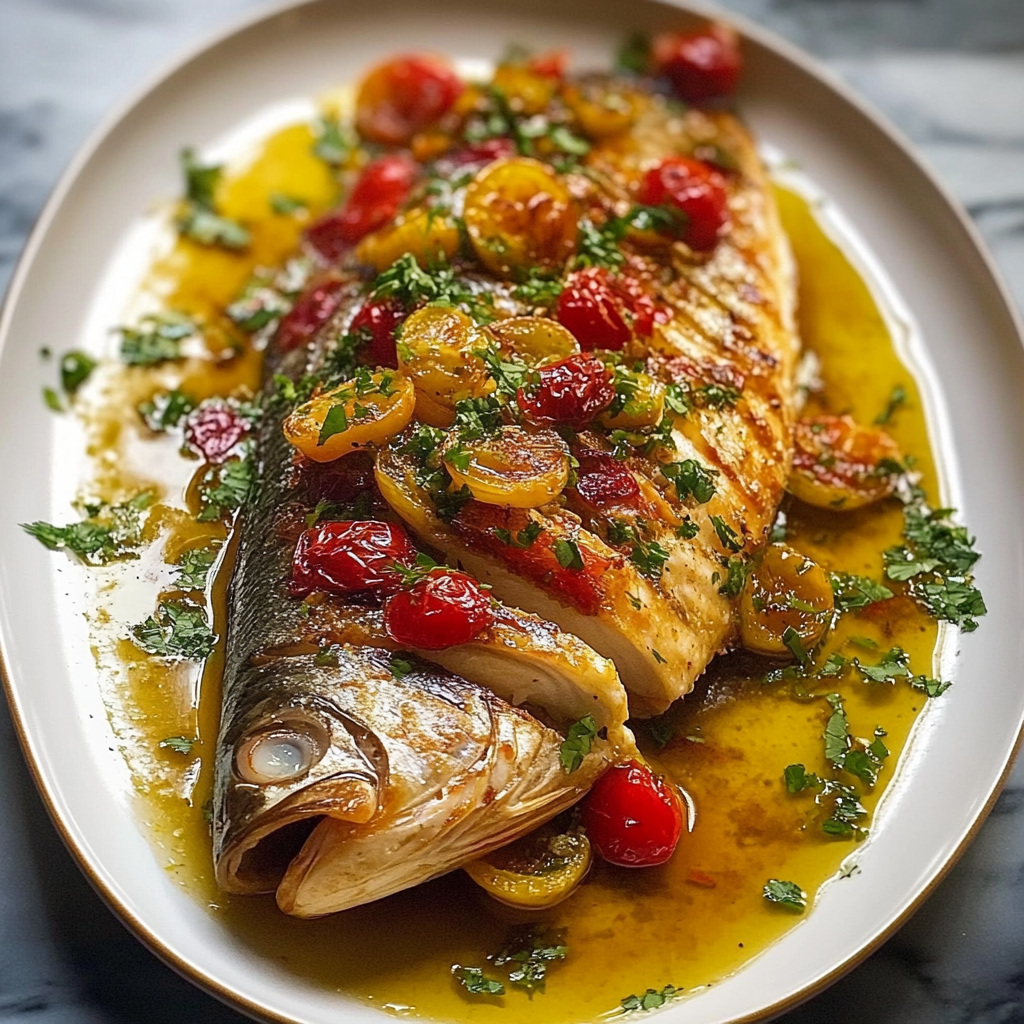Amazing Easy Mediterranean Baked Mackerel Fish Recipe Delight
