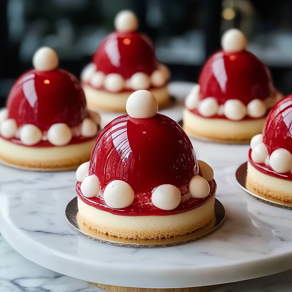Amazing Santa Claus Dome Cakes for a Delicious Holiday Treat