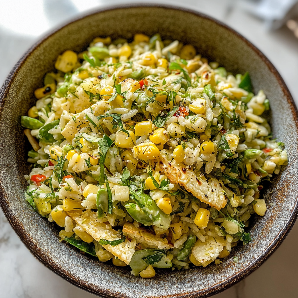 Amazing Grilled Corn Orzo Salad with Scallion Dill Delight